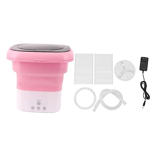 Portable Washing Machine, Foldable Mini Bucket Washing Machine with Drain Pipe Adapter for Baby Clothes Underwear, Small Washer Gift Choice for Apartment Dorm Camping RV Travel