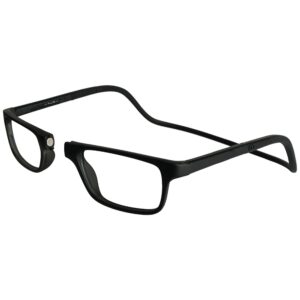 clic magnetic reading glasses by slastik, computer readers, soft foldable band, replaceable lens, adjustable temples, nashi, (s-xl, black, 1.75 magnification)