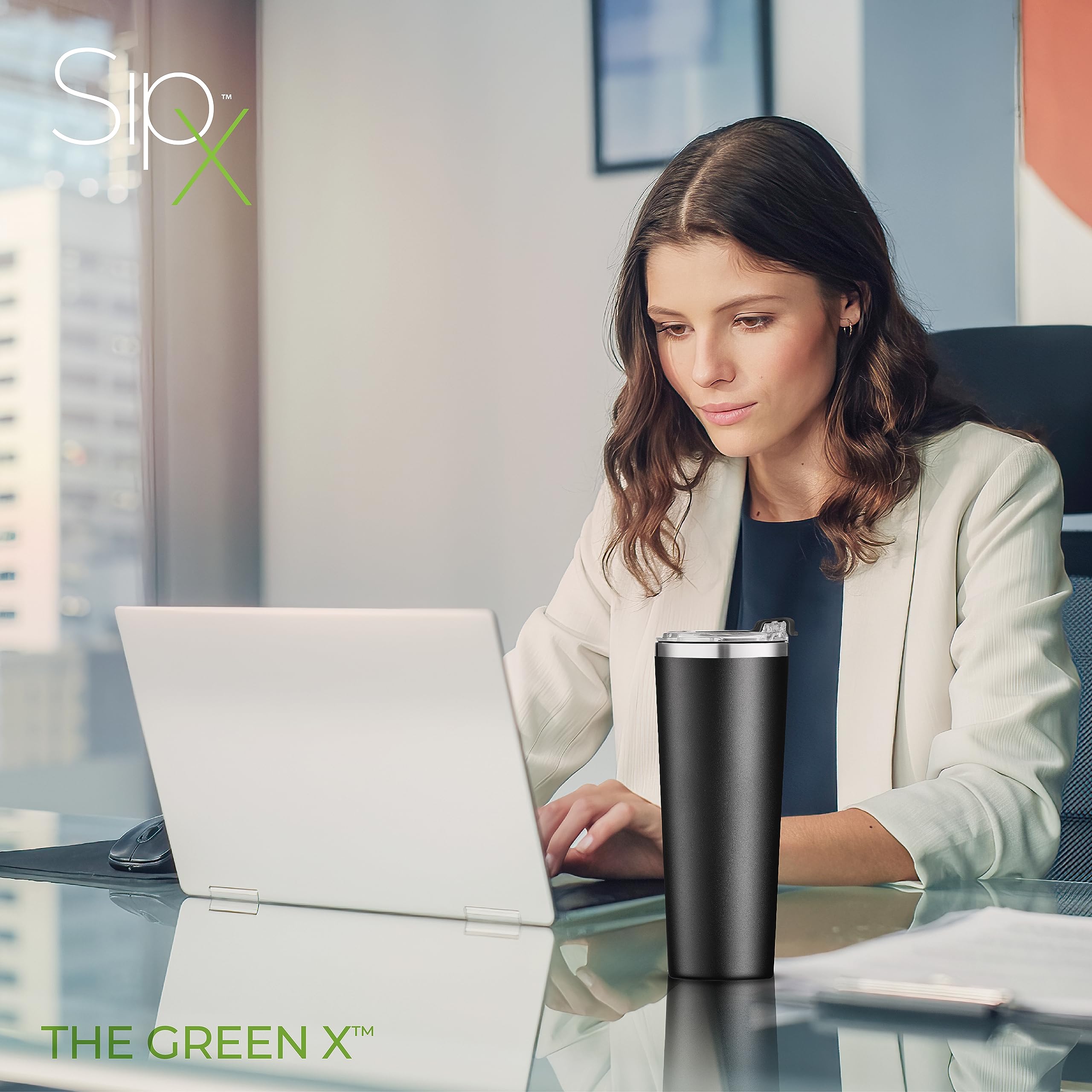 SIPX™ Triple-Insulated Tumblers - 22oz. Premium Modern Tumbler With Lid, insulated Cup Keeps Hot For 6 Hours, Stainless Steel Tumbler Made Of Sustainable Material, Coffee Travel Mug For Home & Office