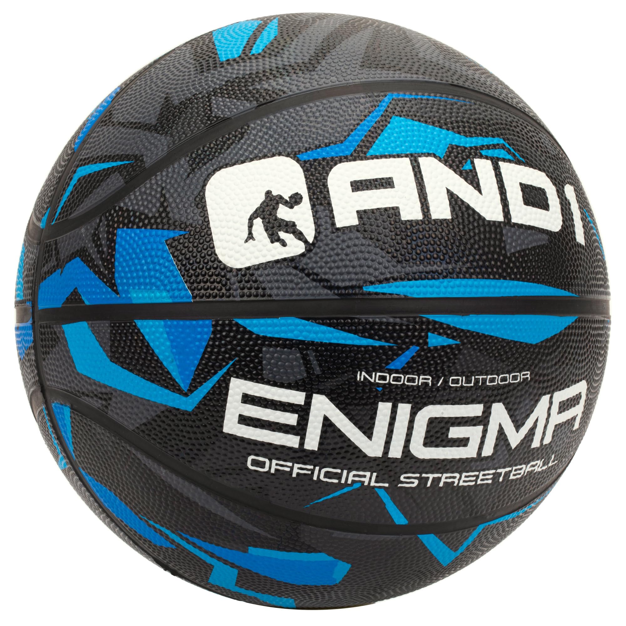 AND1 Enigma Rubber Basketball: Official Regulation Size 7 (29.5 inches) Street Basketball - Deep Channel Construction Streetball, Made for Indoor Outdoor