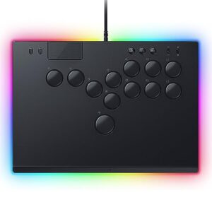 razer kitsune all-button arcade controller: for ps5 / playstation 5 & pc - low-profile optical switches - slim form factor - removable top plate - chroma rgb lighting - usb type c - black