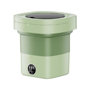 portable washing machine compact small washer 8l powerful lightweight easy to carry small bucket washer for dorm apartment laundry rv sock, green