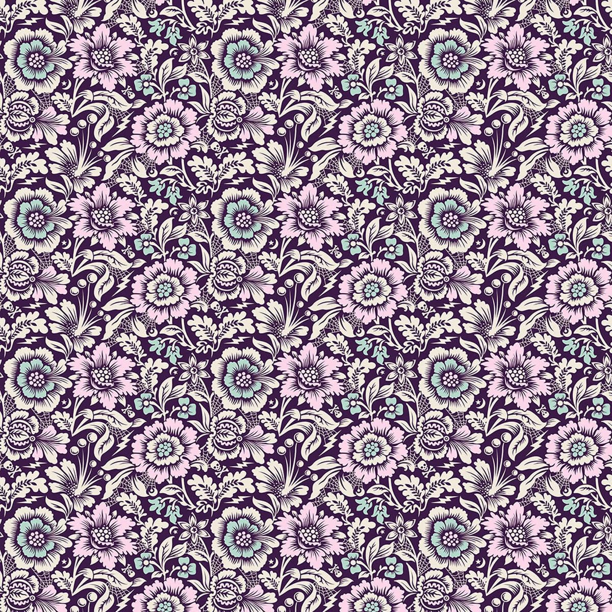 Nightshade Déjà Vu Fat Quarter Bundle (8 Pieces) by Tula Pink for Free Spirit 18 x 21 inches (45.72 cm x 53.34 cm) Fabric cuts DIY Quilt Fabric