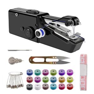 mini sewing machine，beginners handheld sewing machine, manual portable quick sewing portable sewing machine, electric handy sewing machine, perfect for beginners sewing diy fabric cloth jeans