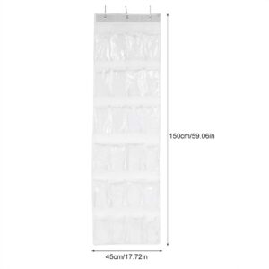 Wisecoco 24-Pockets Over The Door Shoes Organizer, Space Saving Hanging Storage Bags Closet Storage Rack Hangs on Closets for Shoes, Sneakers