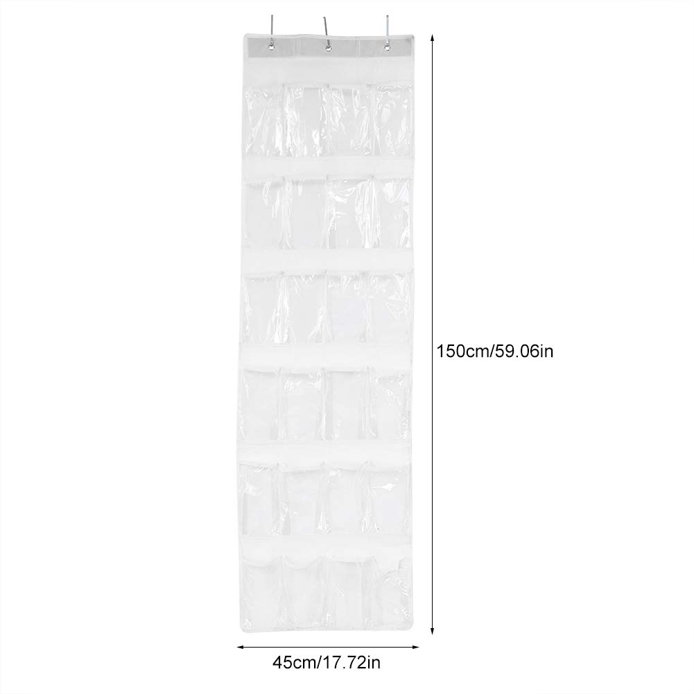 Wisecoco 24-Pockets Over The Door Shoes Organizer, Space Saving Hanging Storage Bags Closet Storage Rack Hangs on Closets for Shoes, Sneakers