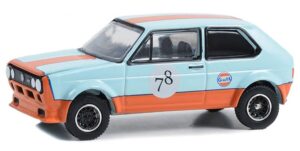 greenlight 41135-d gulf oil special edition series 1-1974 veedub golf gti widebody #78 1/64 scale