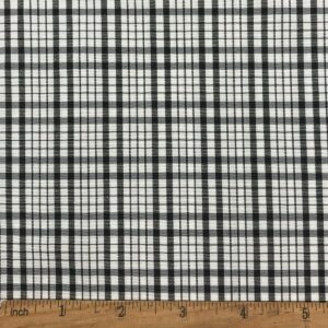 white-black checkered plaid fabric width 57 inches yarn dyed polyester for diy sewing (2 yard pre cut)