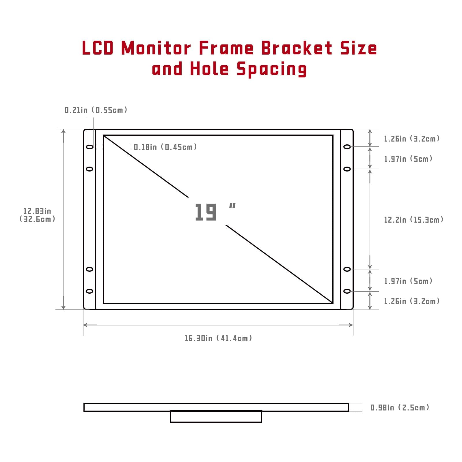 UNICO 19’’ Arcade Replacement Monitor, LCD Gaming Screen for HDMI/VGA/CG/EGA Retro Game Arcade (19inch)