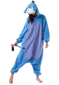 lmeikk cosplay animal one piece halloween costume sleepwear homewear adult unisex onesie pajamas (bule, m)