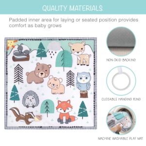 The Peanutshell 7 in 1 Baby Play Gym, Activity Center and Tummy Time Mat, Woodland Animals