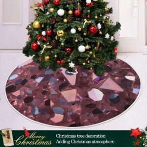 Glitter Shell Pink Purple Gold Silver Beige Brown (2) Tree Skirt Xmas Tree Skirt mat for Holiday Party Indoor Outdoor Home Office Decoration Paschal Decorated Mat Base Cover for Merry Christmas Deco