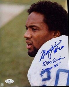 billy sims heisman lions signed jsa cert sticker 8x10 photo autograph authentic - autographed college photos