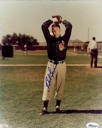 Bob Lemon Signed Jsa Cert Sticker Authentic Autograph - Autographed MLB Photos