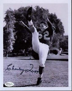 charley trippi signed jsa cert sticker 8x10 photo autograph authentic - autographed nfl photos