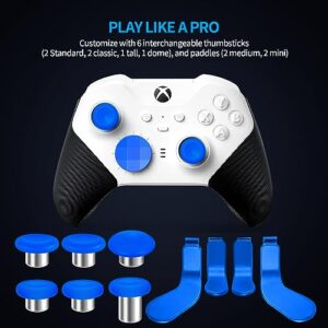 13 in 1 Magnetic Thumbsticks Analog Sticks Replacement Joystick Parts Repair Accessories Kit Component Set with 4 Paddles, 2 D-Pads, 1 Tool for Xbox Elite Series 2 and Core Controller