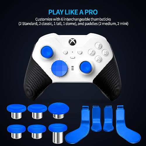 13 in 1 Magnetic Thumbsticks Analog Sticks Replacement Joystick Parts Repair Accessories Kit Component Set with 4 Paddles, 2 D-Pads, 1 Tool for Xbox Elite Series 2 and Core Controller