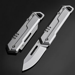 vifunco keychain knife, d2 folding pocket knife for men, cnc key knife/box cutter knife for women, small pocket knives for edc, gifts for dad husband him