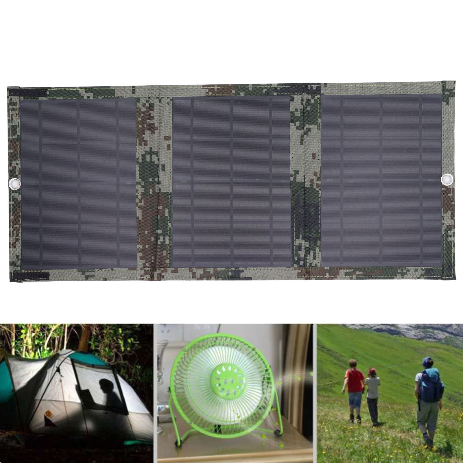 Folding Solar Charging Panel Foldable Panel Portable Solar Charger Panel 21W Lightweight Portable Space Saving Chargingadapter