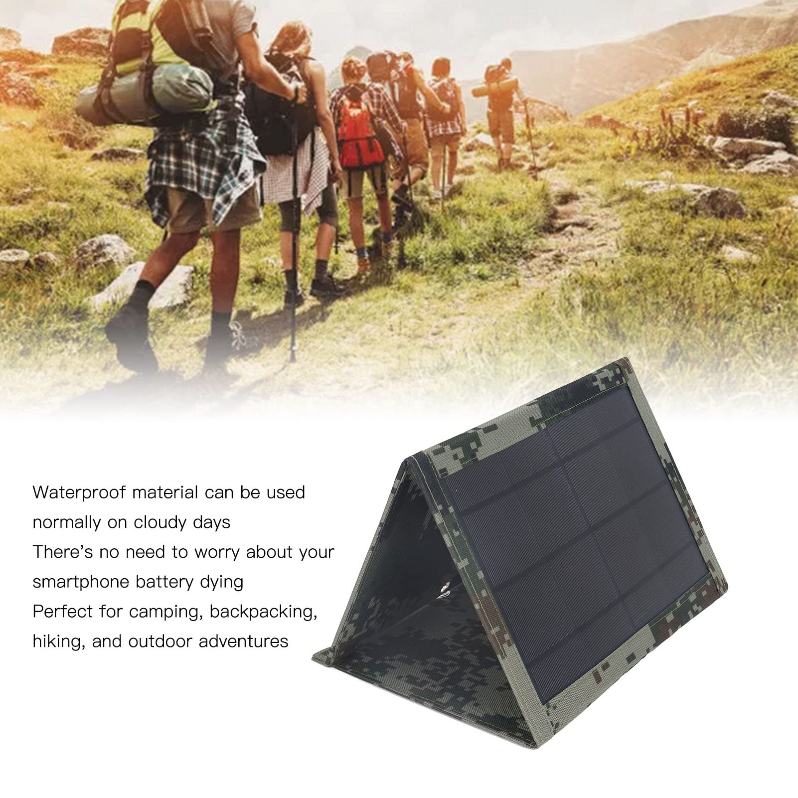 Folding Solar Charging Panel Foldable Panel Portable Solar Charger Panel 21W Lightweight Portable Space Saving Chargingadapter