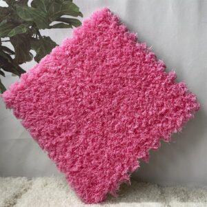 60 pcs - 60 sq.ft. soft plush puzzle foam floor mat,12x12 inch non-slip interlocking carpet tiles,area rugs,keep warm,home(color:rose red)