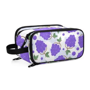 yuiboo large capacity travel cosmetic bag - toiletry bags for women, with makeup brush slots, portable and lightweight design, durable and easy to clean - perfect for travel and daily use.