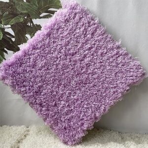 12x12 inch interlocking carpet tiles,30 pieces plush foam floor mat, keep warm,non-slip,bedroom,playroom,parlor,30 sq.ft.(color:purple)