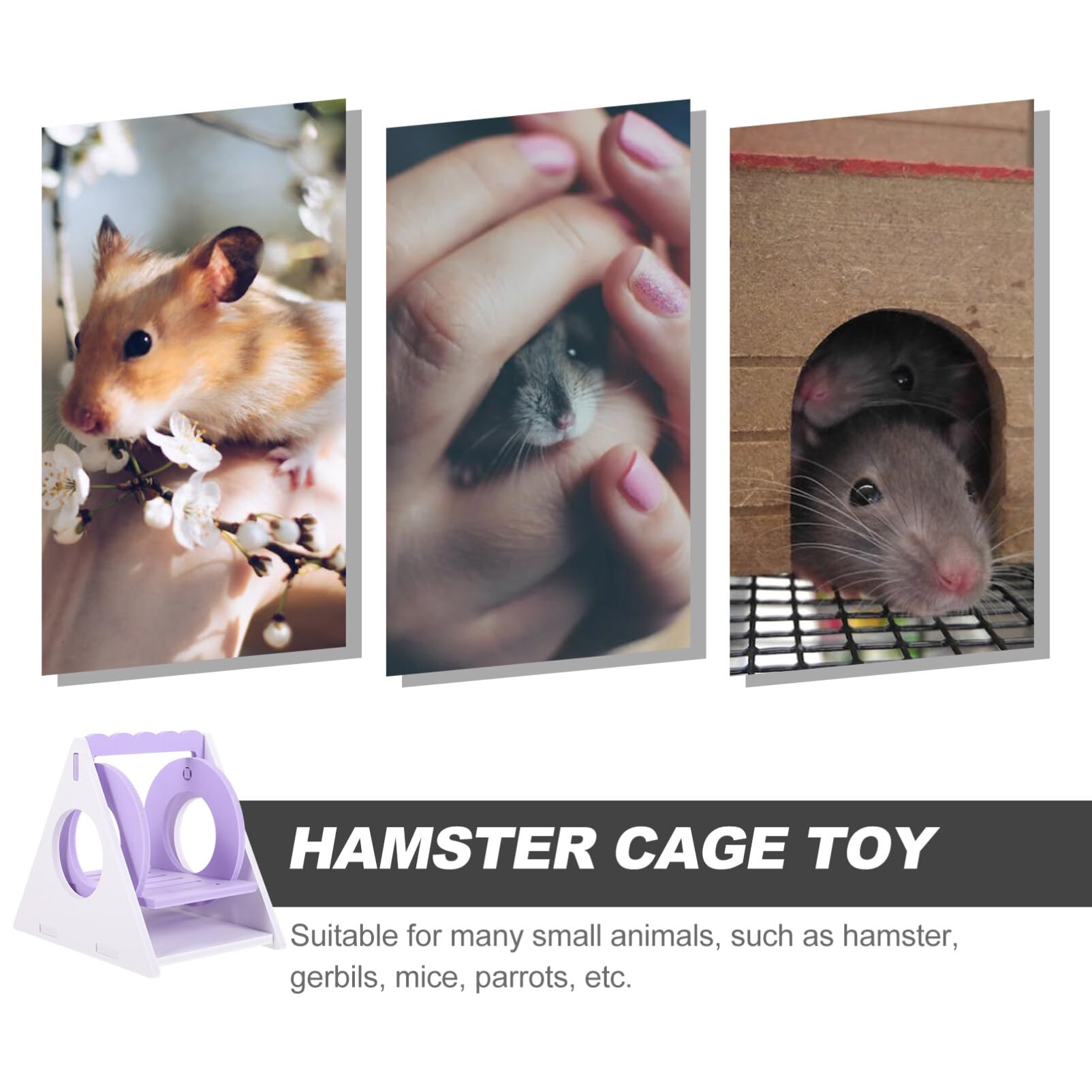 POPETPOP Hamster Swing Toy Guinea Pig Pet Accessories Toys Squirrel Swing Plaything Pet Supply Pet Supplies Hamster Hideout Small Pets Exercising Toy Rat Cage Toy PVC Household