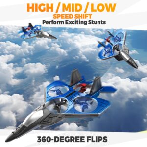 BEZGAR RC Fighter Airplane丨F-22 Raptor Mini Drone Remote Control Jet Plane Stunt Drone for Adults & Kids Toy with Light Gift for Kids Beginner