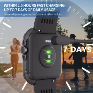 KEEPONFIT Smart Watch with Answer/Make Calls, Metal Frame 1.8" Alexa Built-in Fitness Tracker with IP68 Waterproof/100+ Sports Modes/Heart Rate/SpO2/Stress/Sleep Monitor for Men/Women for iOS/Android