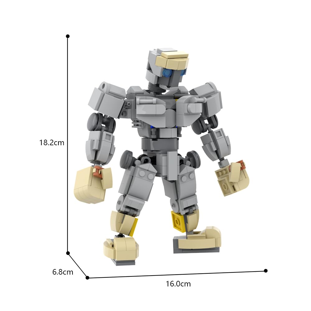 Robot Adam Building Blocks Set, Real Steel Movable Doll Creative Toy Collection Ornament, for Boys or Girls Who Like Adam, Compatible with Lego (370 Pieces)