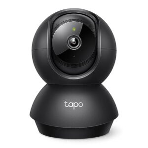 tapo tp-link 2k pan/tilt indoor security camera for baby monitor, pet camera | motion detection & tracking | 2-way audio | cloud & sd card storage | works w/alexa & google home | black c211