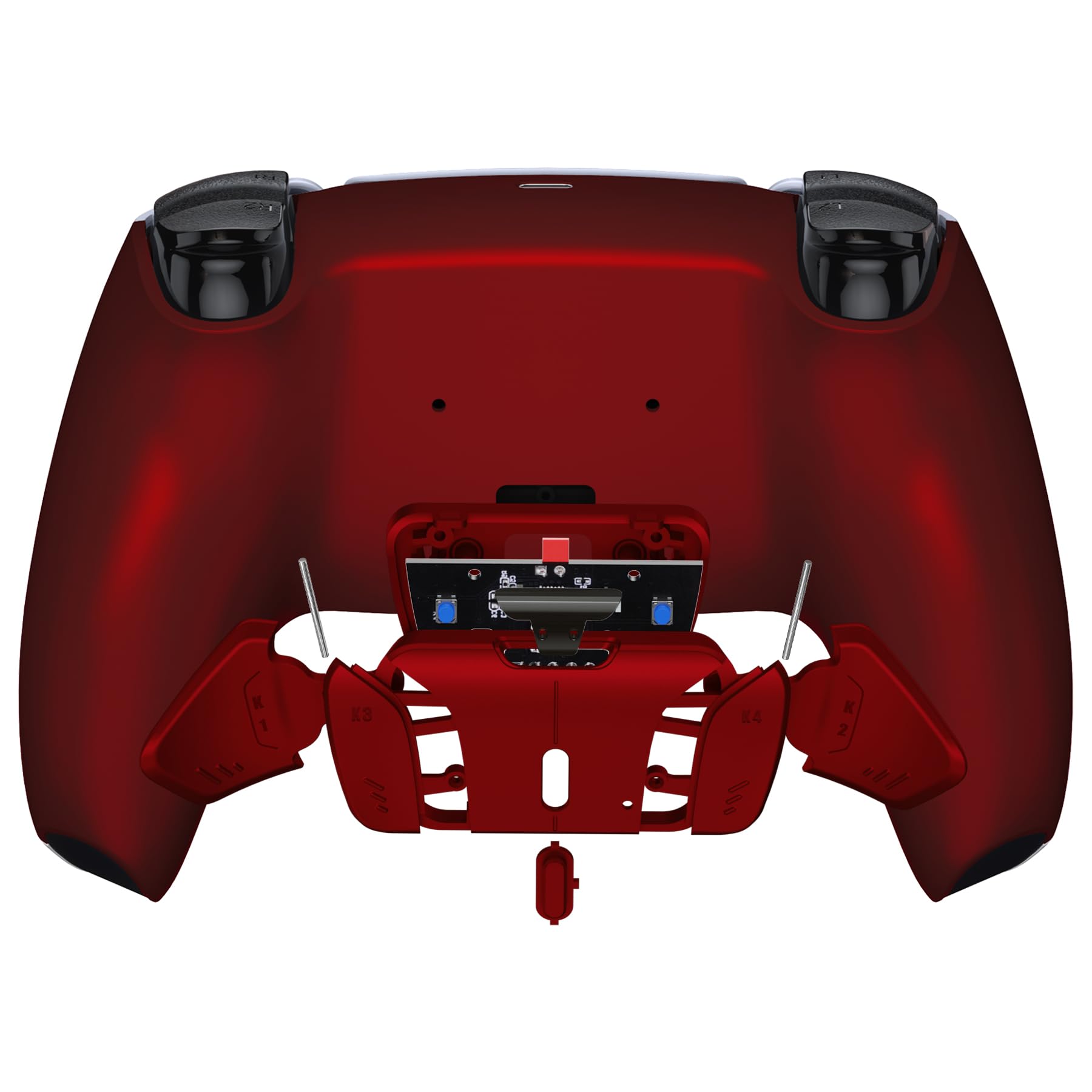 eXtremeRate Scarlet Red Programable RISE4 Remap Kit for PS5 Controller BDM-030 040, Upgrade Board & Redesigned Back Shell & 4 Back Buttons for PS5 Controller - Controller NOT Included