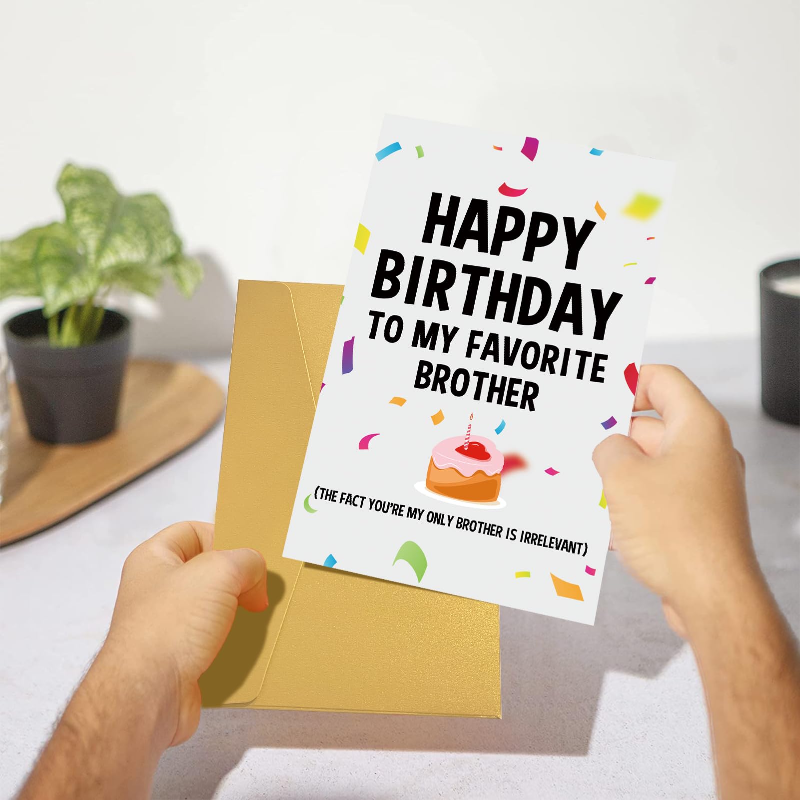 Funny Birthday Card for Brother, Humorous Bro Bday Greeting Card, Hilarious Brother Birthday Card from Sister Brother