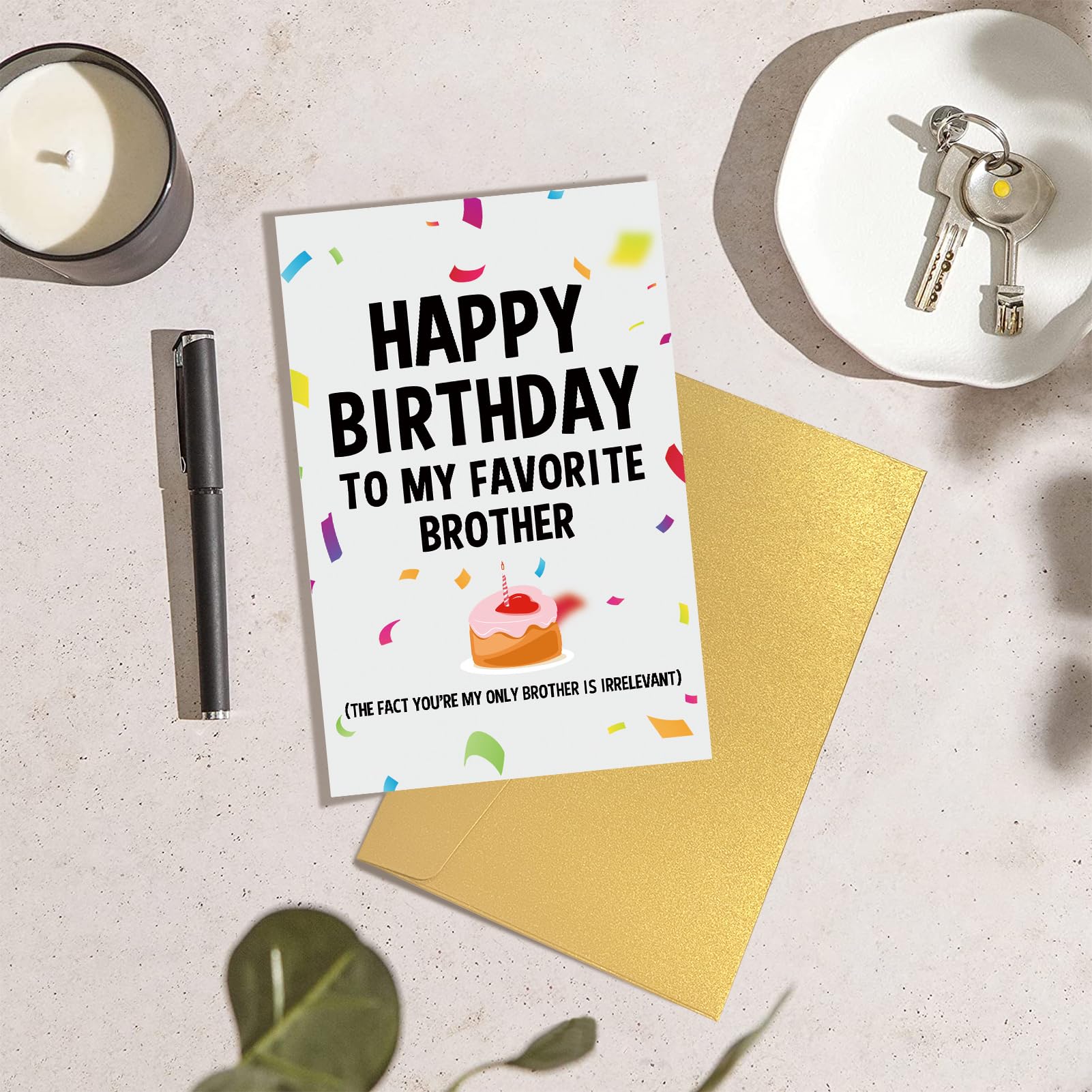 Funny Birthday Card for Brother, Humorous Bro Bday Greeting Card, Hilarious Brother Birthday Card from Sister Brother