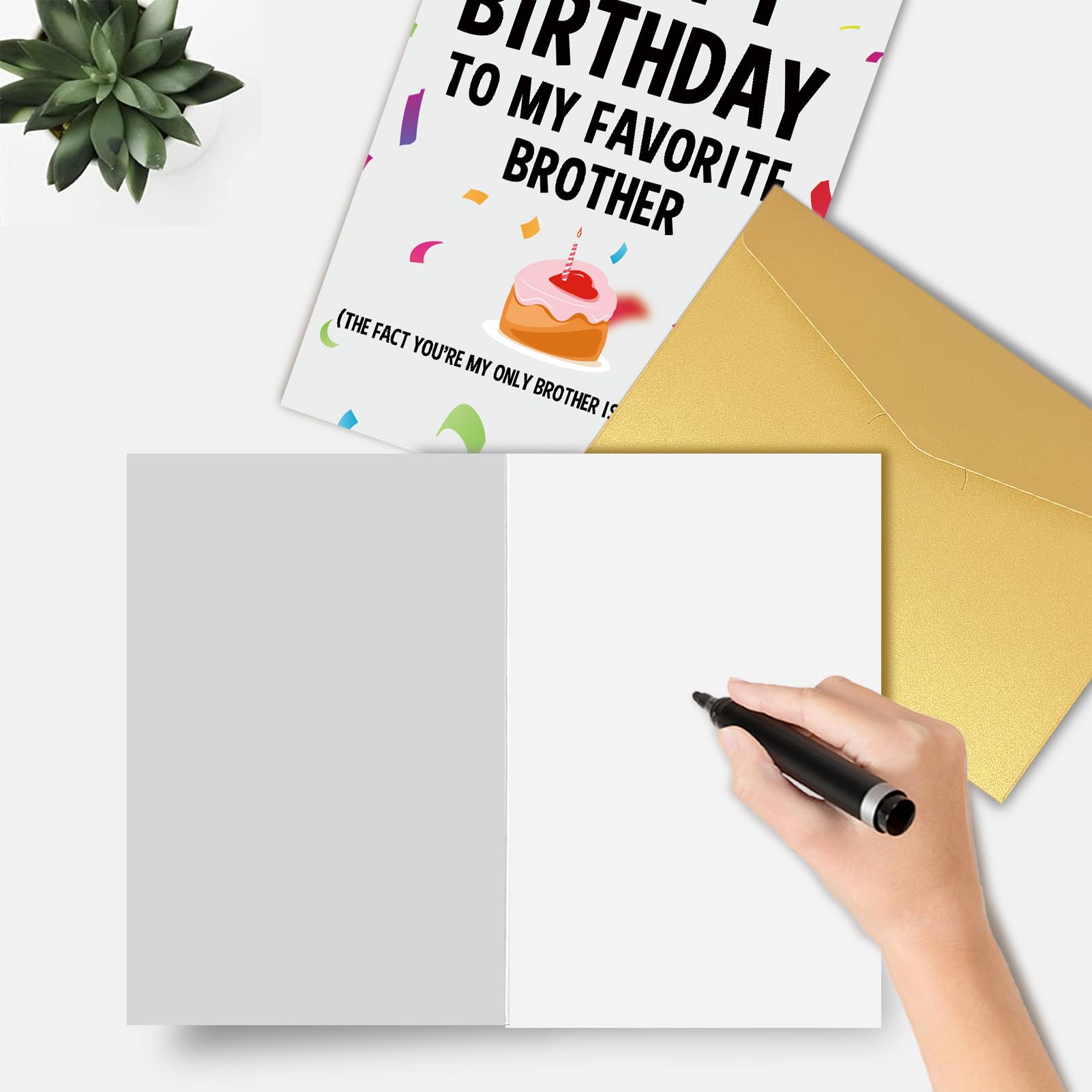 Funny Birthday Card for Brother, Humorous Bro Bday Greeting Card, Hilarious Brother Birthday Card from Sister Brother