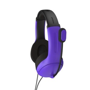 PDP AIRLITE Wired Headset, Officially Licensed Sony PlayStation 5, PlayStation 4, PS5/PS4/PS3/PC, Lightweight Durable Headphones, 3.5mm audio jack, Noise-canceling Flip-to-Mute Mic, Ultraviolet Purple