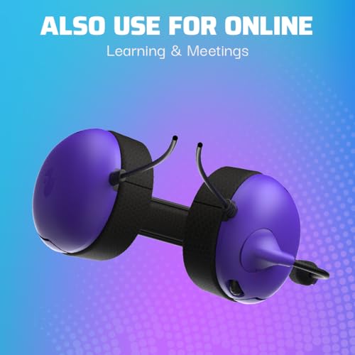 PDP AIRLITE Wired Headset, Officially Licensed Sony PlayStation 5, PlayStation 4, PS5/PS4/PS3/PC, Lightweight Durable Headphones, 3.5mm audio jack, Noise-canceling Flip-to-Mute Mic, Ultraviolet Purple