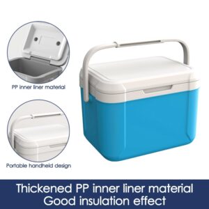 Camping Cooler Insulated Portable Cooler Ice Retention Hard Cooler with Heavy Duty Handle for Lunch Beach Drink Beverage Travel Camping Picnic Car Trips (White-5qt)