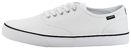 Lugz Men's Lear Shoes, White/Black, 10 M