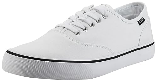 Lugz Men's Lear Shoes, White/Black, 10 M