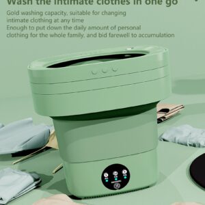 Portable Mini Washing Machine, Mini Washer 6L High Capacity with 3 Modes Deep Cleaning for Underwear, Baby Clothes, or Small Items, Foldable Washing Machine with Spin Dryer-Apartment, Dorm, Camping, RV Travel laundry