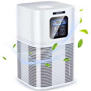 air purifiers for bedroom home large room 610 sq.ft (filter inside), upgrade ameifu h13 hepa purifier with aromatherapy function for pets hair, smoke, dust and smell (california available)