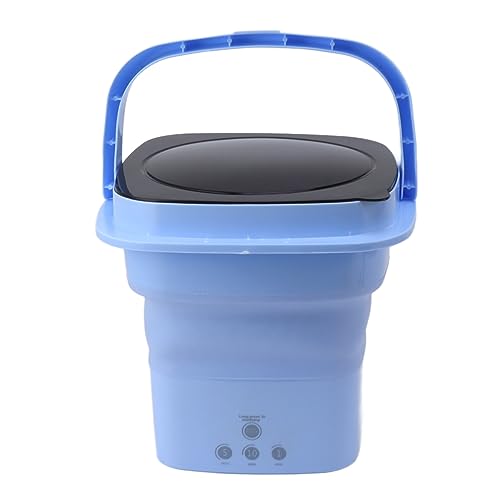 LAVEN Folding Washing Machine, High Efficiency 100~240V Portable Bucket Washing Machine High Speed Motor TPE and PP with Drain Pipe for Apartment (US Plug)