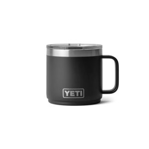 YETI Rambler 14 oz Stackable Mug, Vacuum Insulated, Stainless Steel with MagSlider Lid, Black