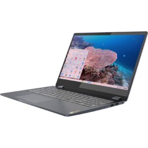 Lenovo Flex3 Chromebook Touchscreen School Students - 15.6inch FHD IPS, Intel Pentium Silver N6000, USB-C, Wi-Fi 6, SD Card Reader, Chrome OS (8GB RAM | 64GB eMMC+32GB SD Card), Abyss Blue