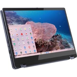 Lenovo Flex3 Chromebook Touchscreen School Students - 15.6inch FHD IPS, Intel Pentium Silver N6000, USB-C, Wi-Fi 6, SD Card Reader, Chrome OS (8GB RAM | 64GB eMMC+32GB SD Card), Abyss Blue