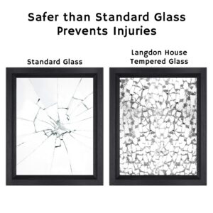 Langdon House Picture Frame Glass Replacements (Crystal Clear, 11x14, 3 Pack) High-Definition, Heat-Strengthened, Semi-Tempered Glass Sheet