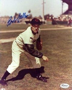 bob feller signed jsa cert sticker 8x10 photo autograph authentic - autographed mlb photos