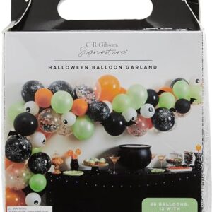 C.R. Gibson CBGM-25325 Halloween Fall Celebration Balloon Garland Arch Kit, 16 Foot Arch, Multicolor, 60pcs